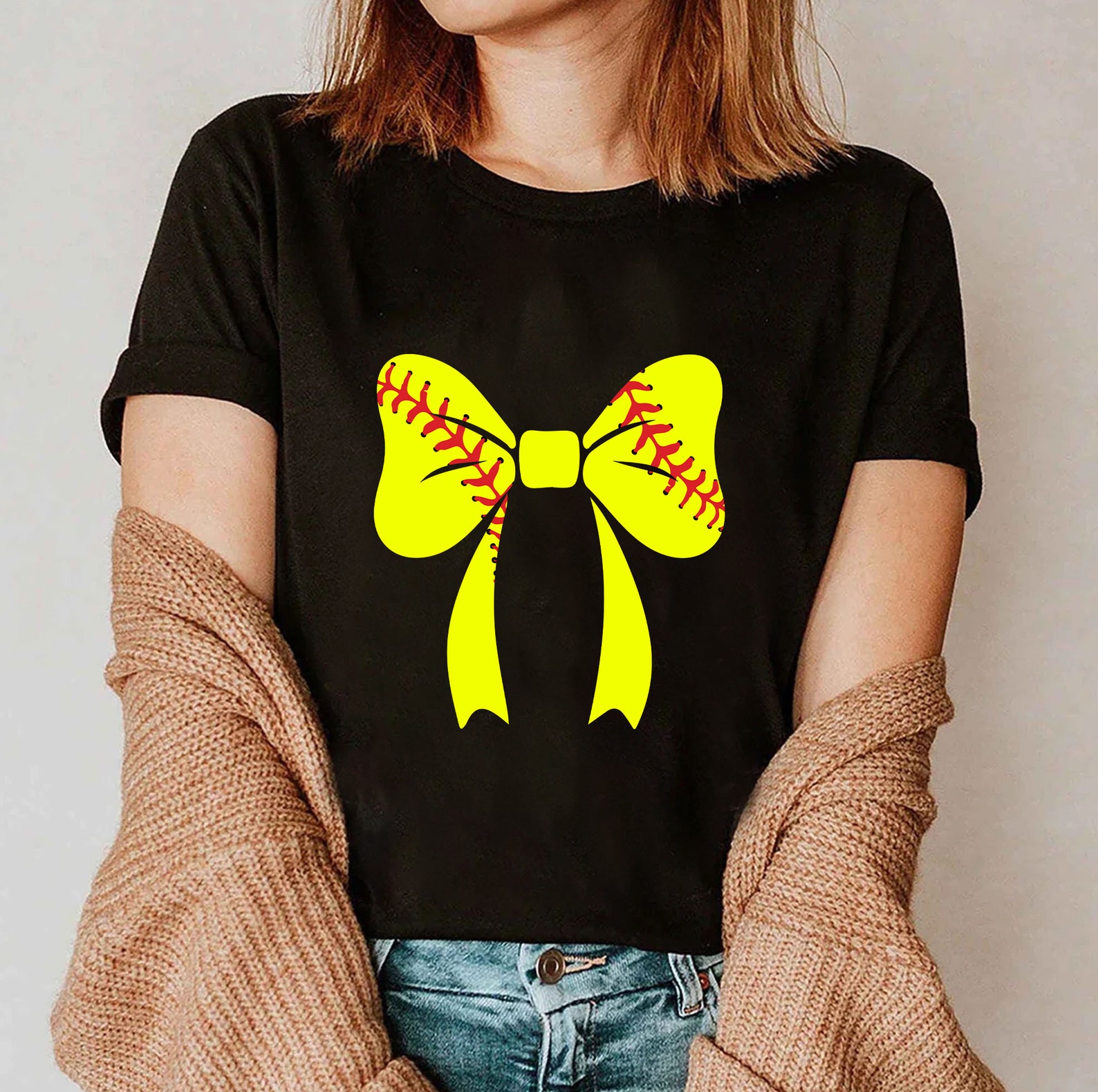 Retro Softball Bow PNG SVG: Sublimation Design (digital Download) - Etsy