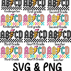 Back to School Bundle, Kindergarten, Pre K PNG, First Day of School ...