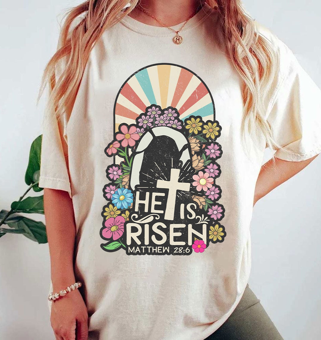 He is Risen PNG Easter Sublimation Designs Christian Faith PNG Bible ...