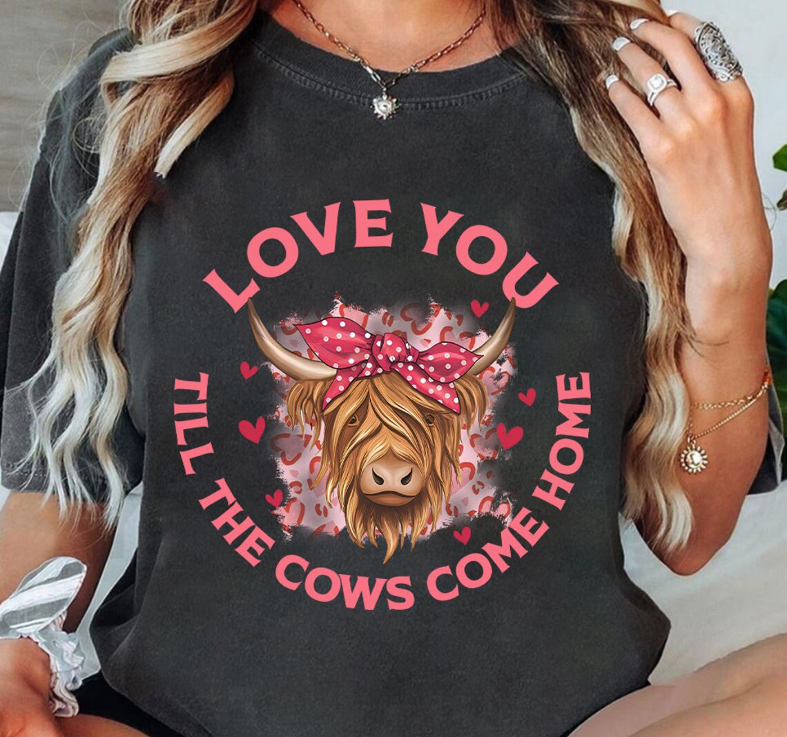 Highland Cow Valentine SVG: Western Heifer PNG (digital Download) - Etsy
