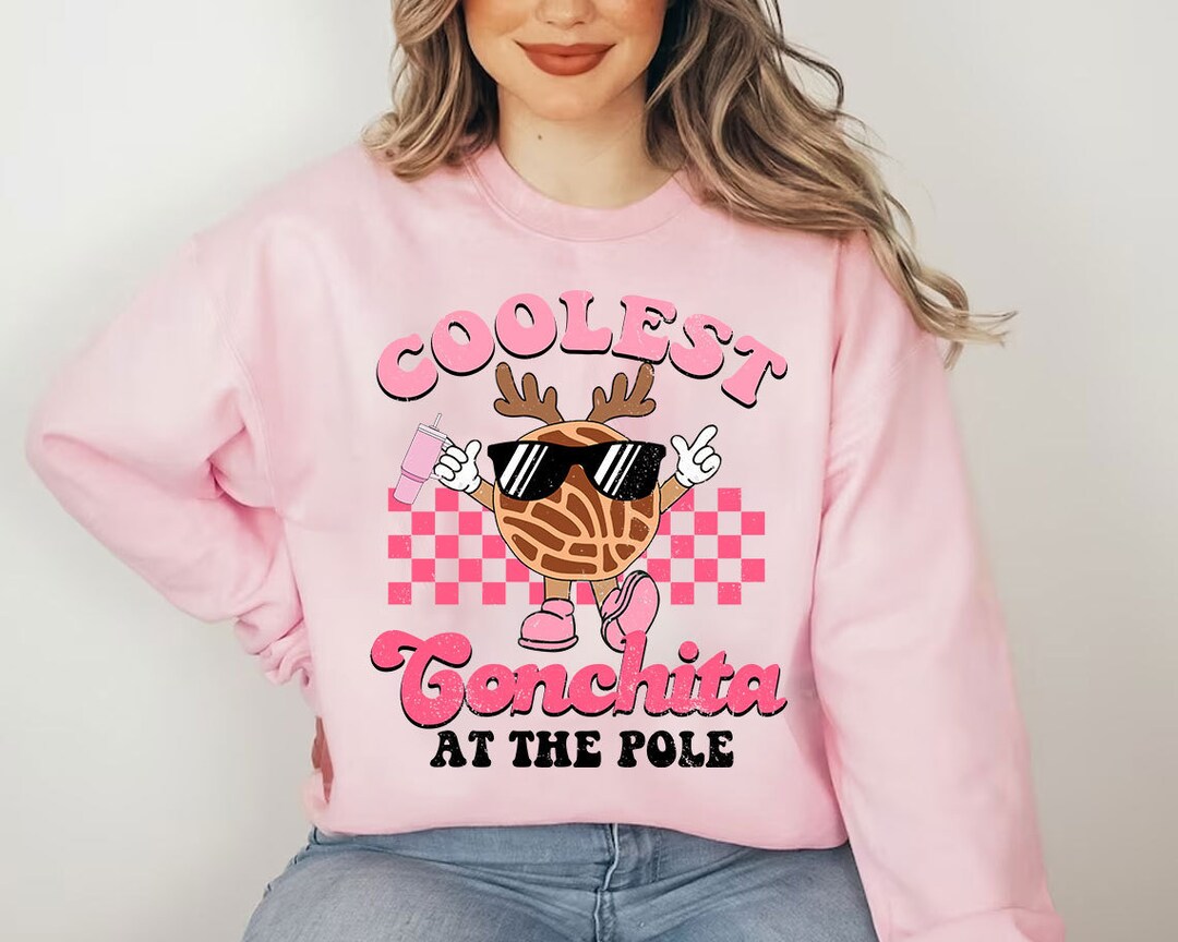 Coolest Conchita at the Pole SVG, Mexican Christmas Svg, Retro Concha ...