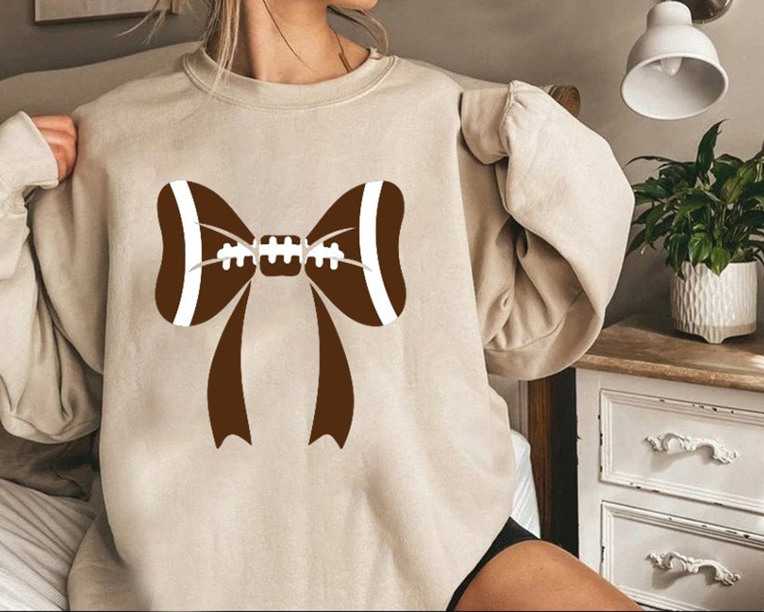 Retro Football Bow PNG SVG: Game Day Sublimation Design (digital ...