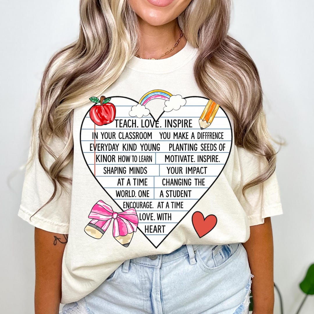 Teach Love Inspire PNG: Teacher Life Design (digital Download) - Etsy
