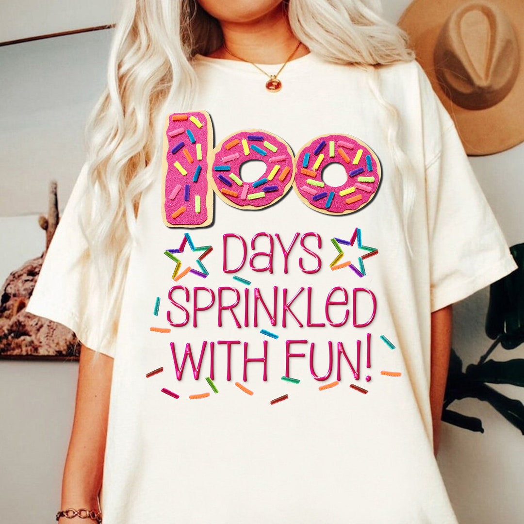 100 Days of School Donuts PNG: Sprinkled With Fun, Sublimation Design ...