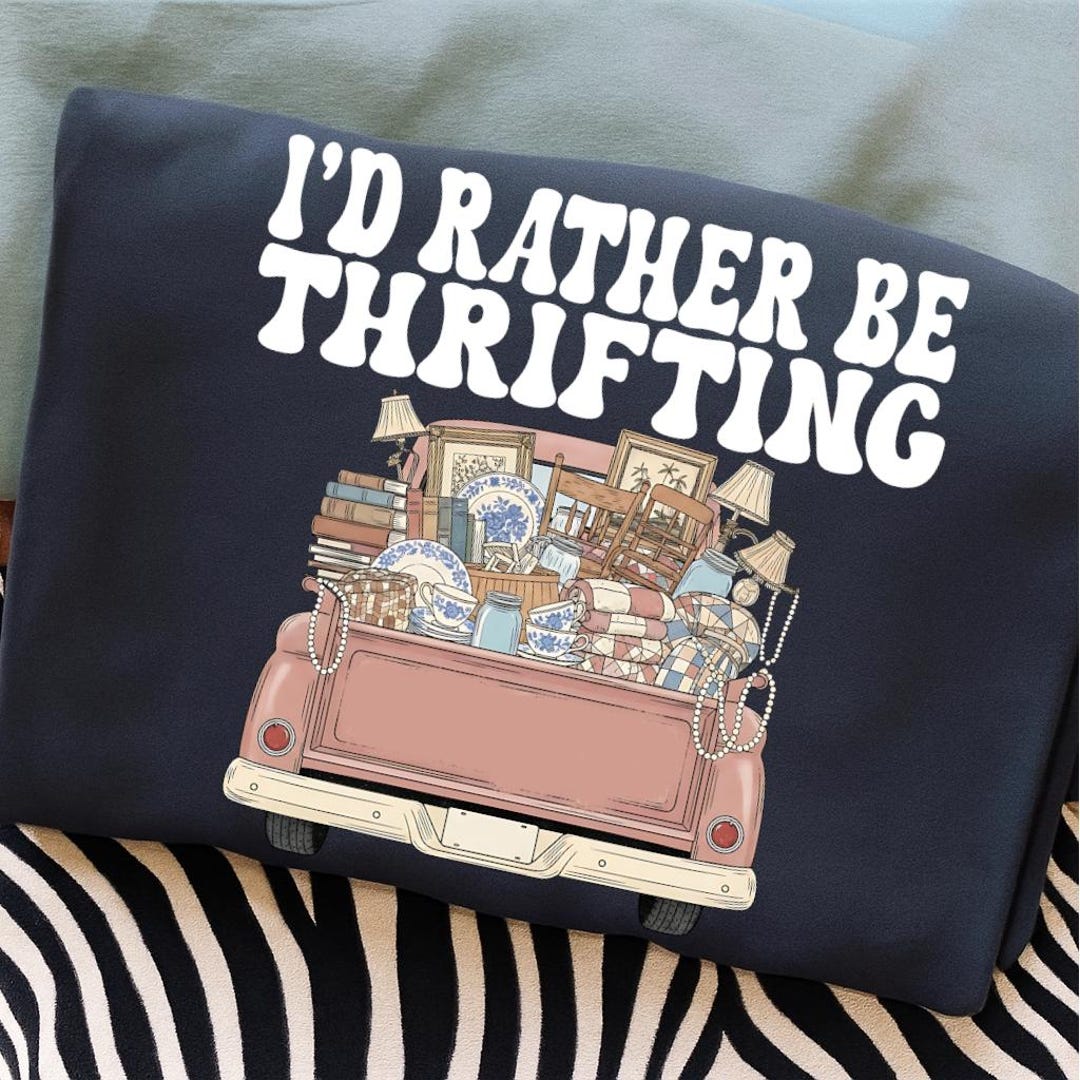 I’d Rather Be Thrifting PNG, Cute Thrift Png Design,vintage Decor Truck ...