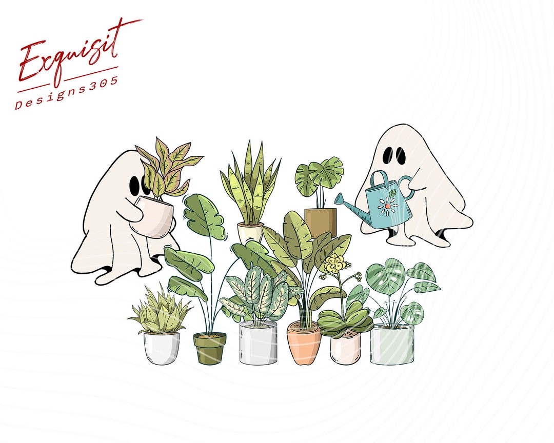 Ghost Plant Lady Png, Ghost Plant Png, Halloween Plants, Halloween ...