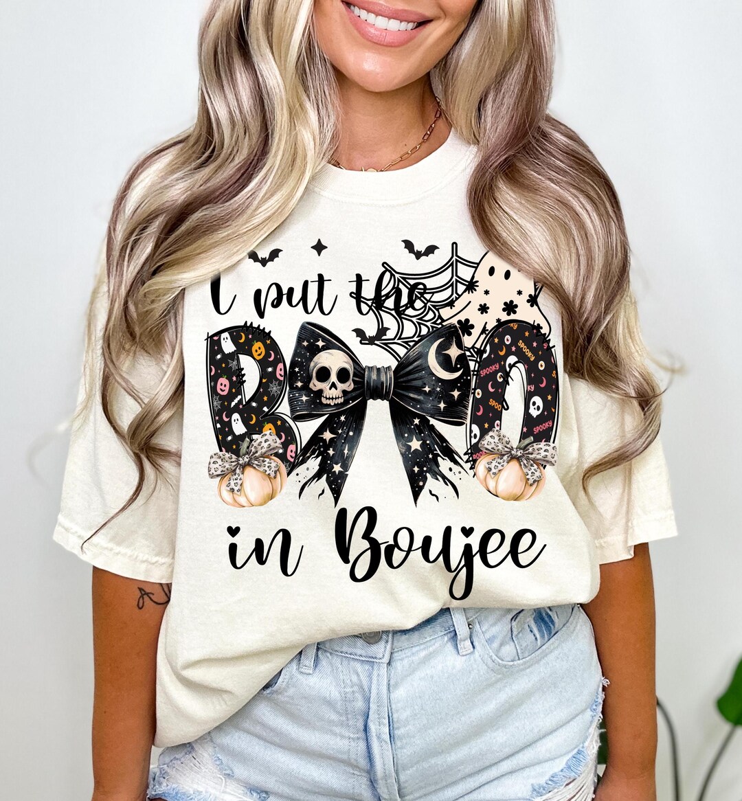 I Put the Boo in Boujee Ghost Png, Coquette Halloween PNG, Ghost ...