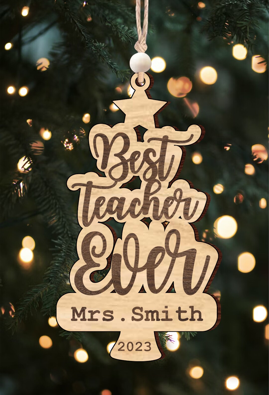 Best Ever Tree Ornament Bundle, Best Grandpa, Grandma, Teacher ...