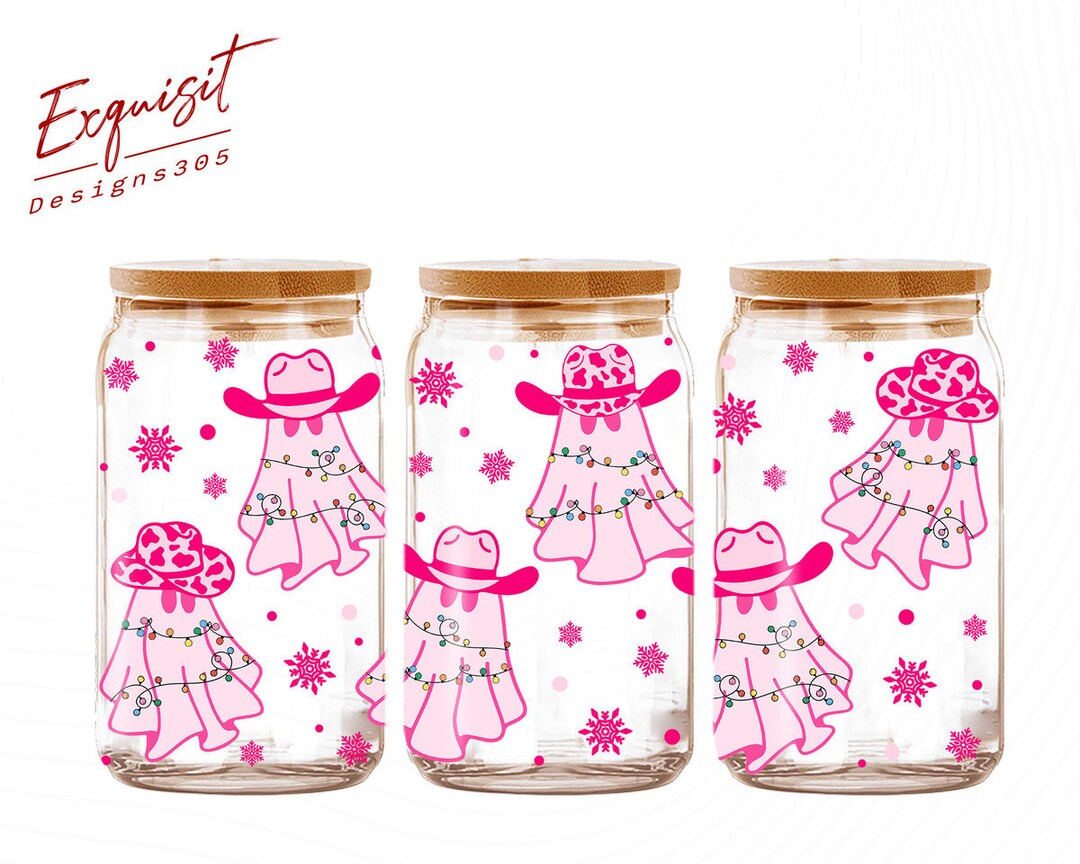 Western Pink Ghost Libbey Glass Can Wrap PNG (digital Download) - Etsy