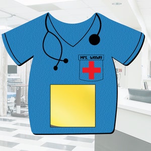 Nurse Scrub Sticky Note Holder SVG File, Personalized Nurse ...