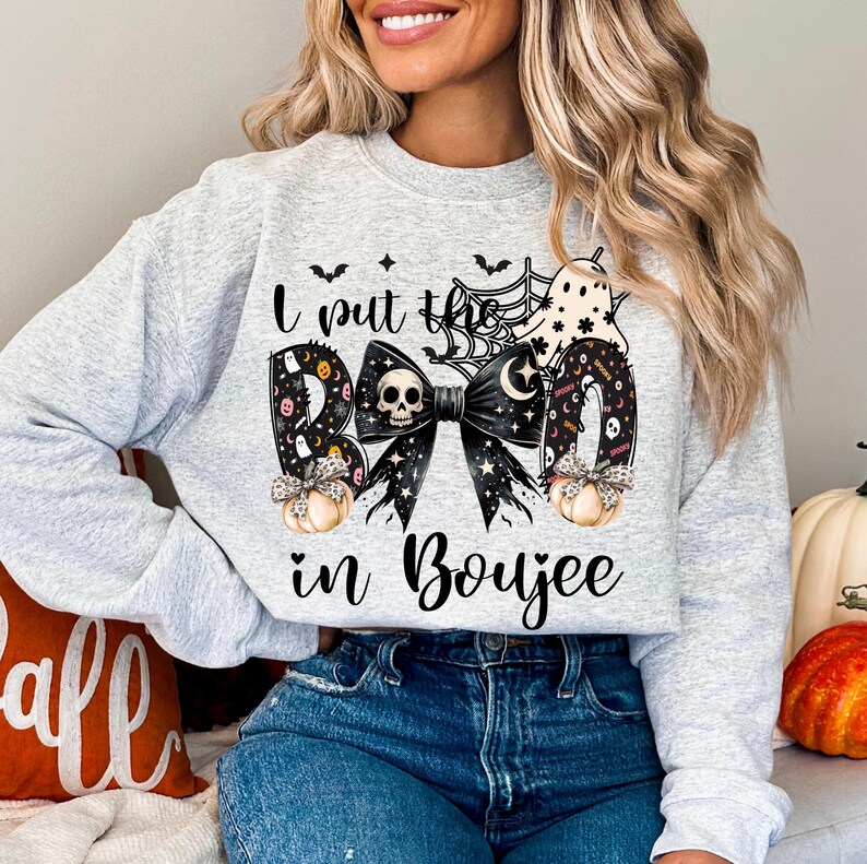 Boujee Ghost PNG: Coquette Halloween Sublimation Design (digital ...