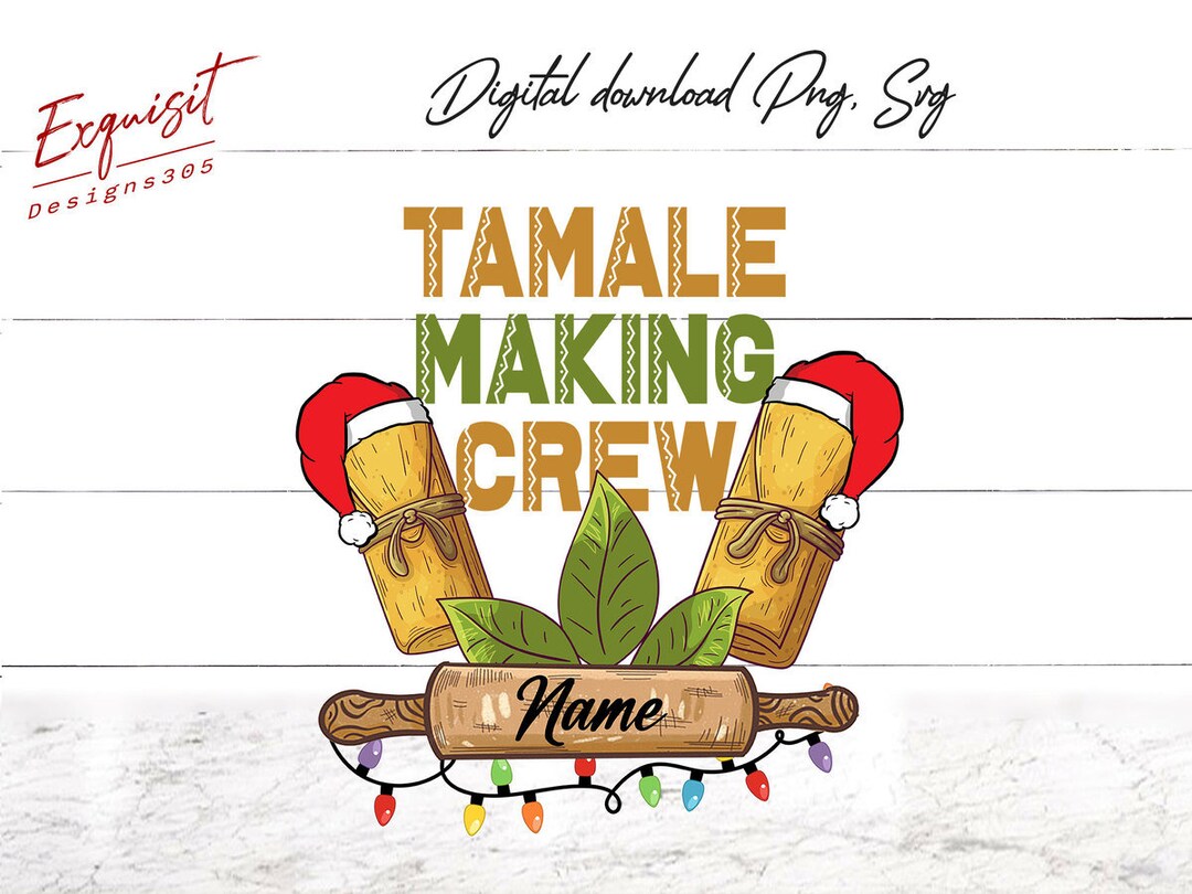 Personalized Tamale Making Crew SVG: Mexican Christmas Apron Design ...