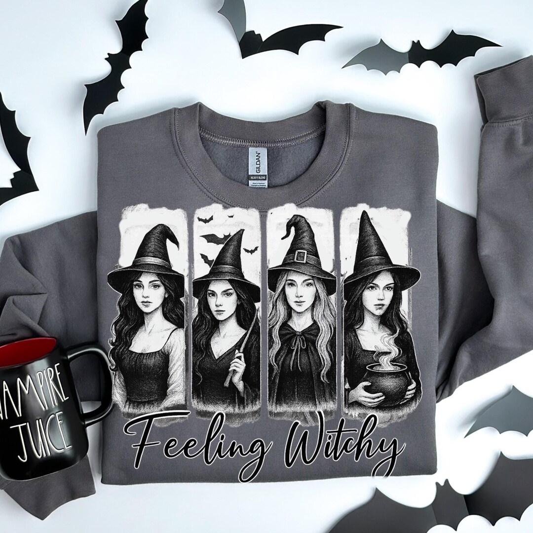 Feeling Witchy Png, Vintage Halloween Witch Png, Fall Season Witch Png ...