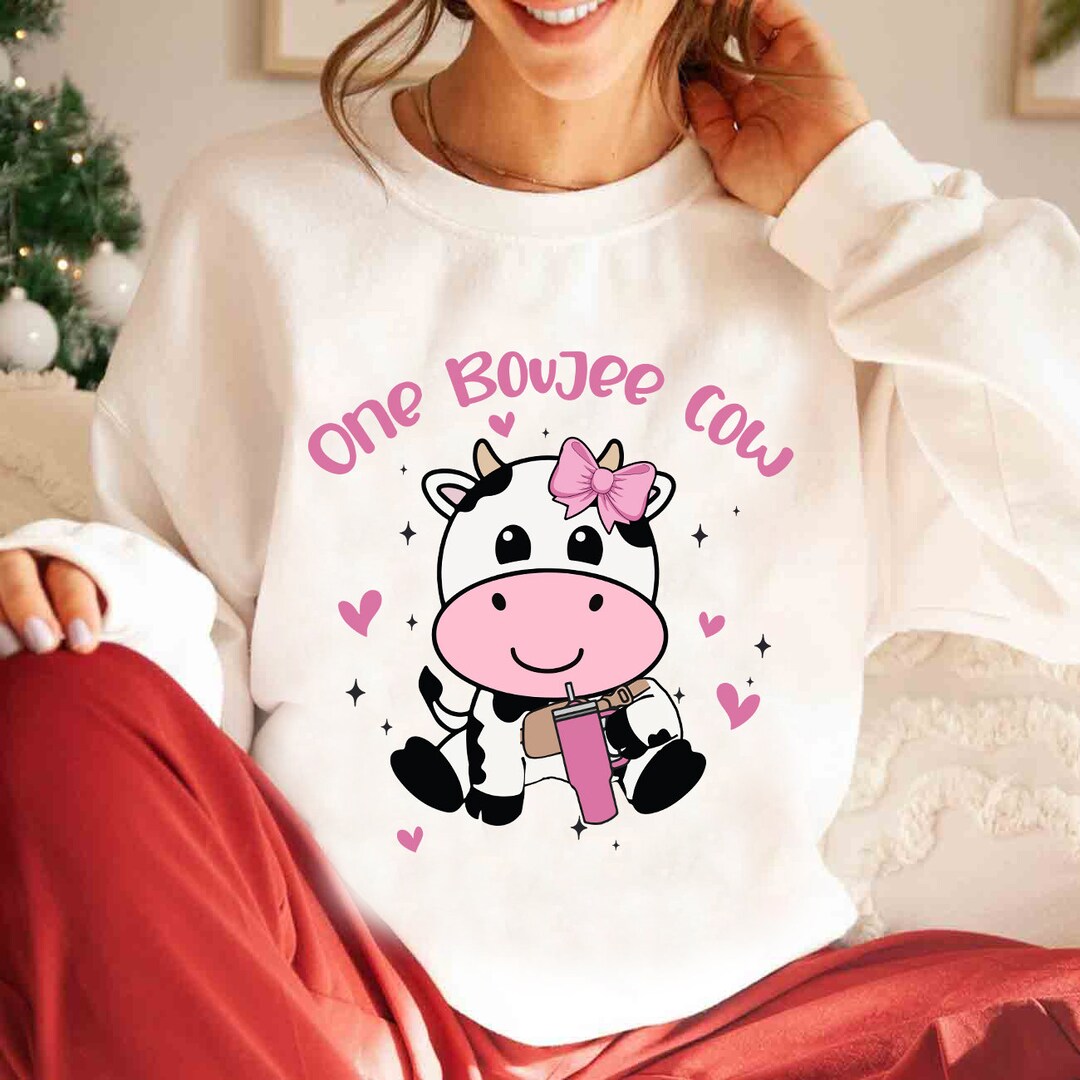 One Boujee Cow Png, Cow Tumbler Inspired Belt Bag PNG Sublimation ...