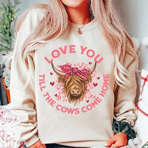 Highland Cow Valentine SVG: Western Heifer PNG (digital Download) - Etsy