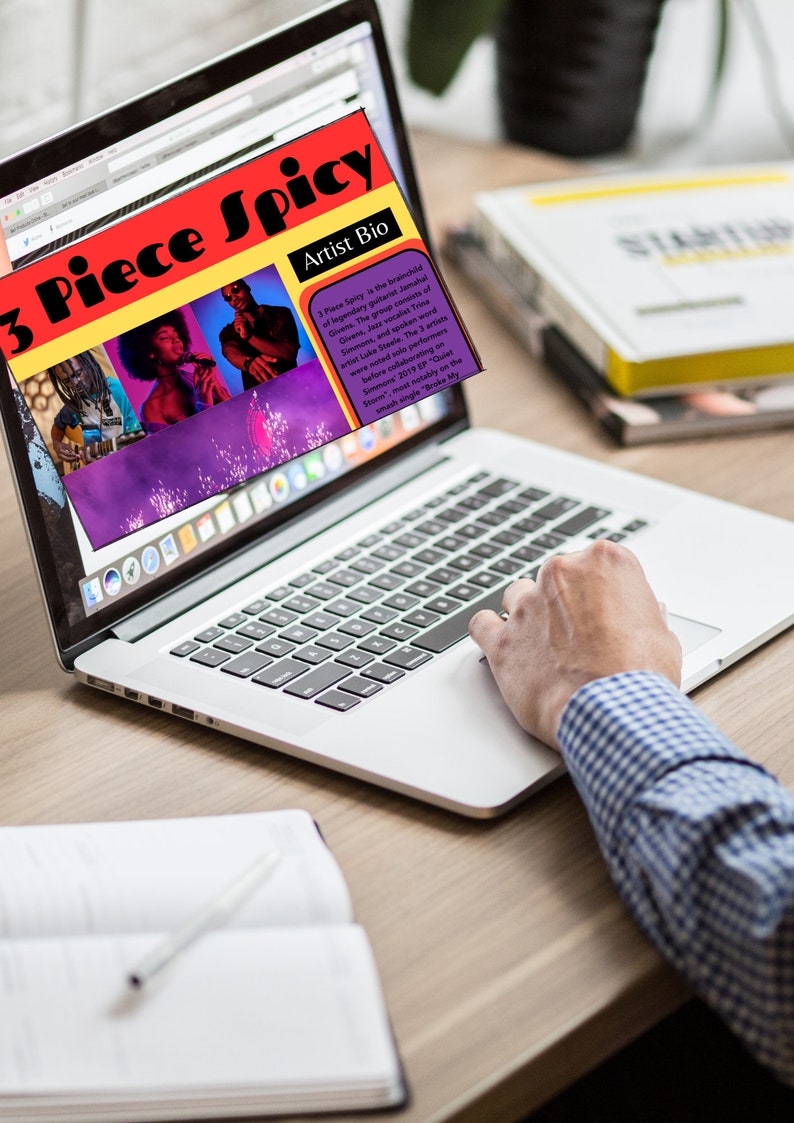 EPK Media Kit Template Single Page; Ideal for Indie Artists, and Music ...