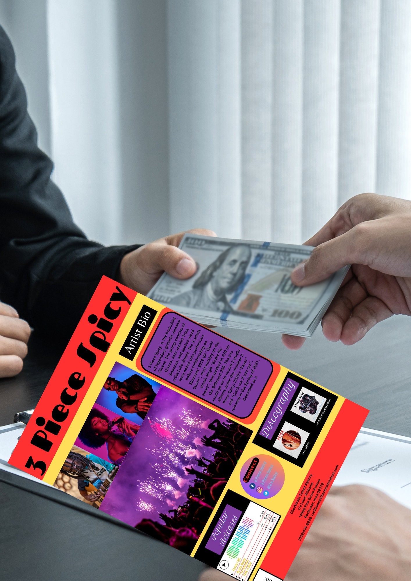 EPK Media Kit Template Single Page; Ideal for Indie Artists, and Music ...