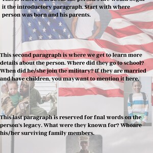 Obituary Template for Men and Women Veteran Focused Military Funeral ...