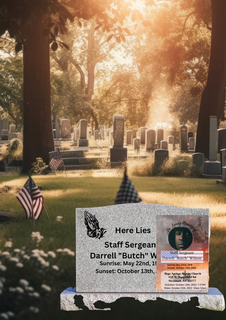 Obituary Template for Men and Women Veteran Focused Military Funeral ...