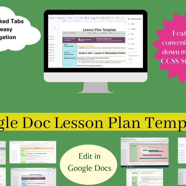 Lesson Plan Template - Etsy
