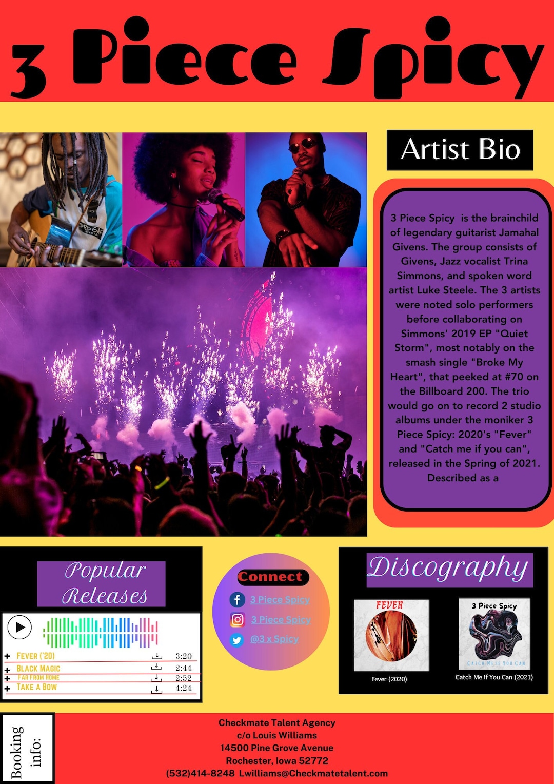 EPK Media Kit Template Single Page Ideal for Indie Artists - Etsy