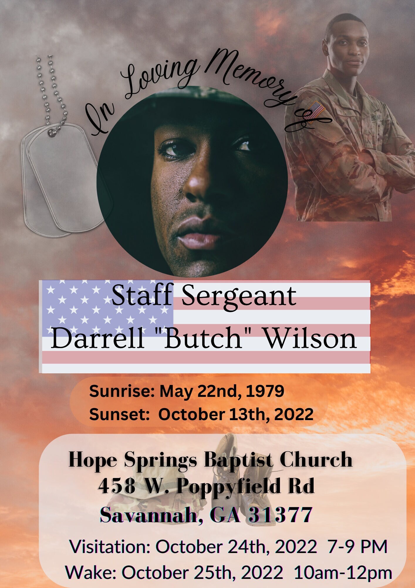 Obituary Template for Men and Women Veteran Focused Military Funeral ...