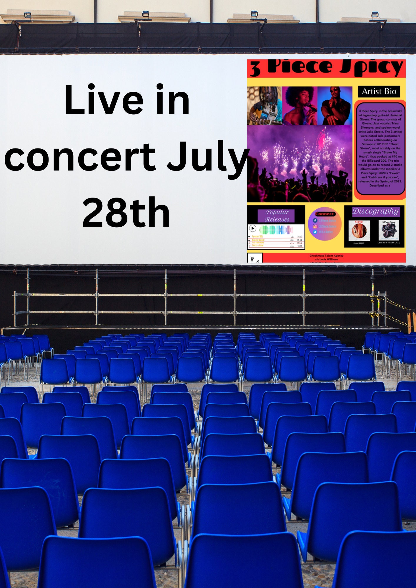 EPK Media Kit Template Single Page; Ideal for Indie Artists, and Music ...