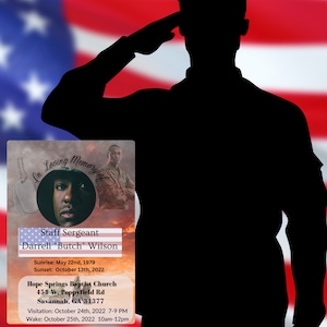 Obituary Template for Men and Women Veteran Focused Military Funeral ...