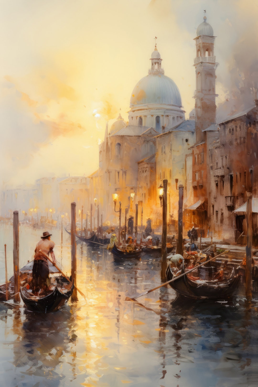 The Magic of Venice: Cityscape Canvas Art With a Canal Twist| Instant ...
