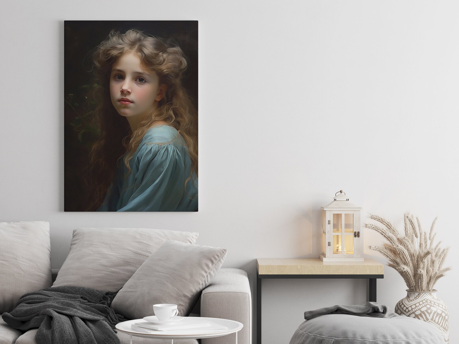 Digital Art Portrait of a Beautiful Young Woman: Elegant and Timeless ...