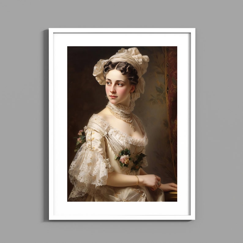 Medieval Beauty: Portrait of a Stunning Young Woman in an Elegant Era ...