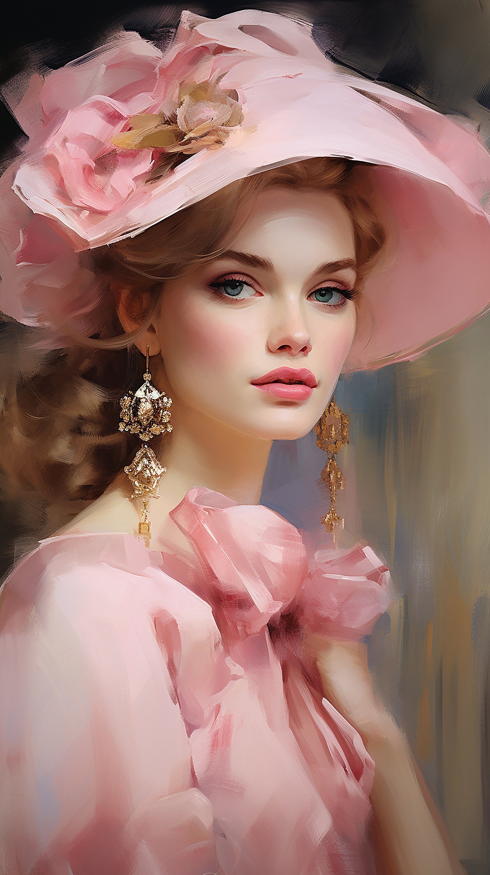 Vintage Woman in Large Hat | Instant Digital Download |printable ...