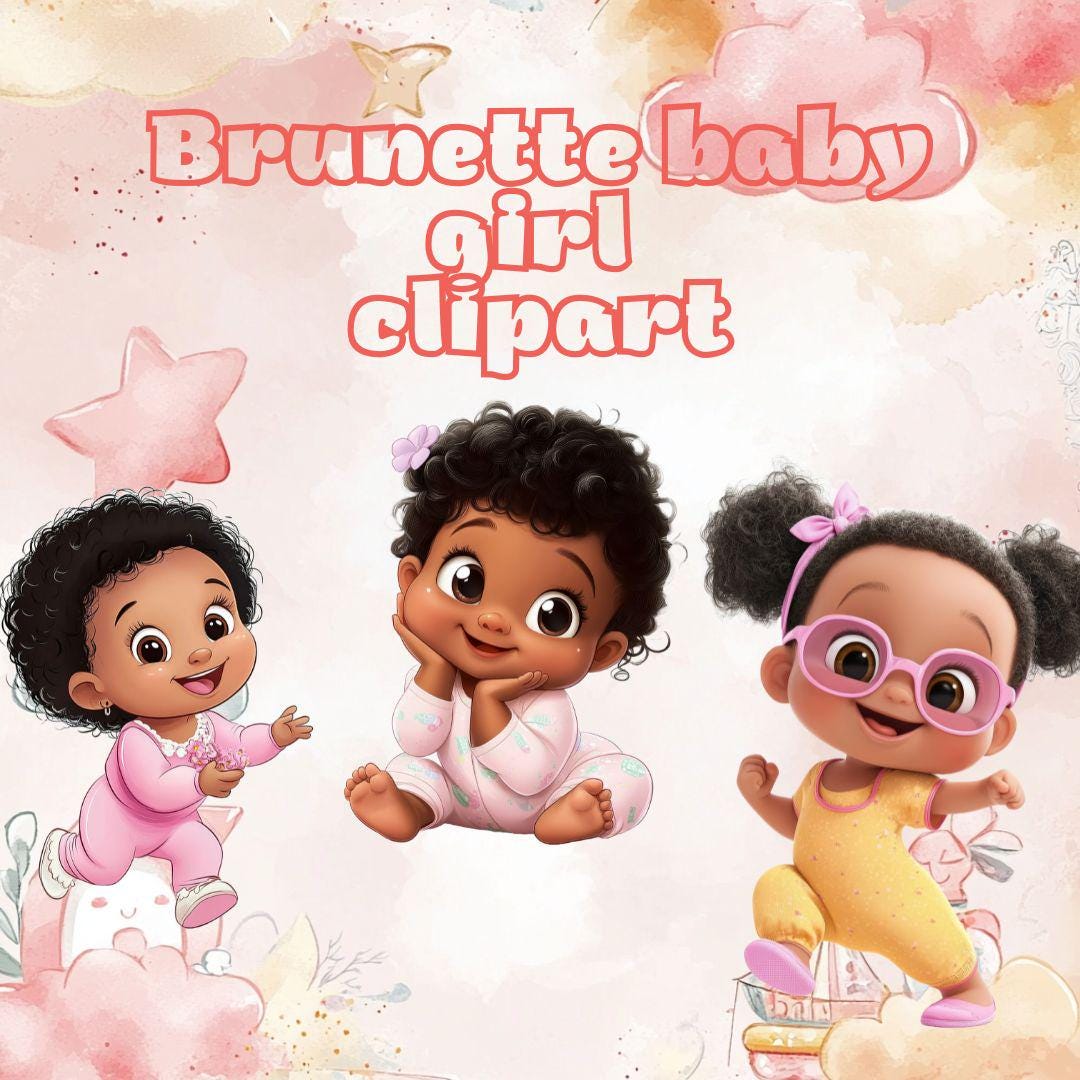 25 Newborn Babygirl Clipart,children's Illustration,commercial Use ...