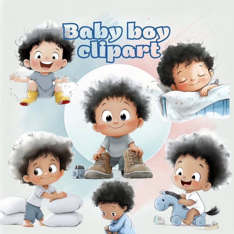 16 Baby Boy Clipart,children's Illustration,commercial Use, Clipart ...