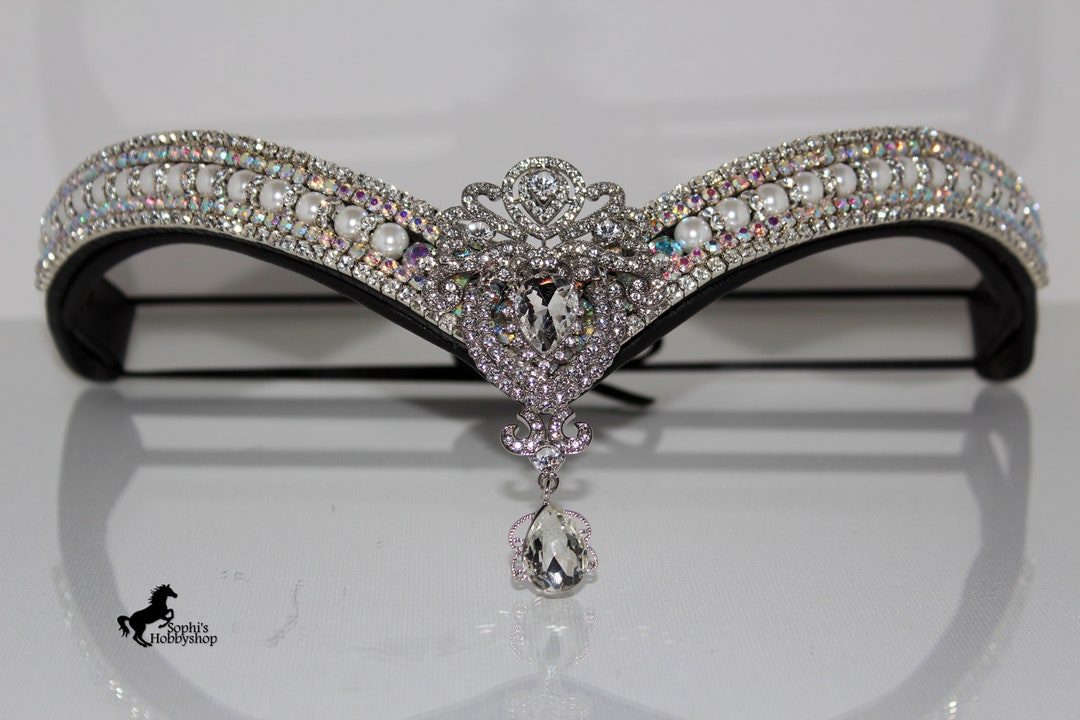 AB&WHITE CRYSTAL Browband, Size Full - Etsy