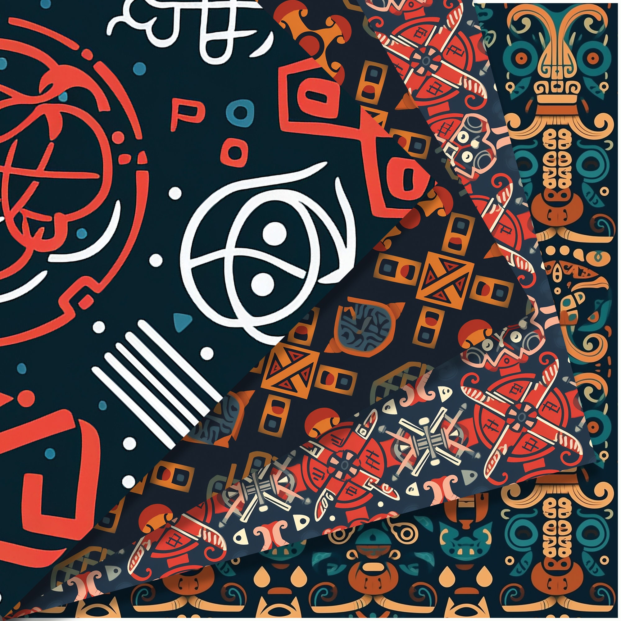 Norse Digital Paper Bundle SEAMLESS Abstract Viking Patterns Viking ...