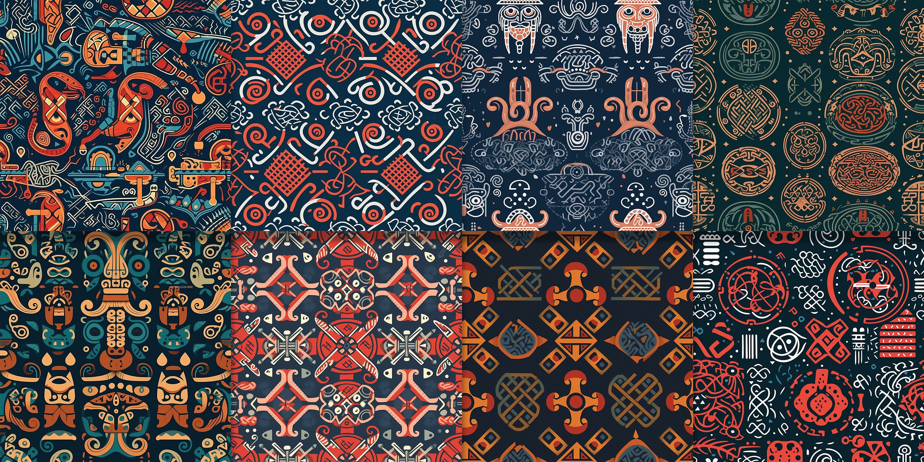 Norse Digital Paper Bundle SEAMLESS Abstract Viking Patterns Viking ...