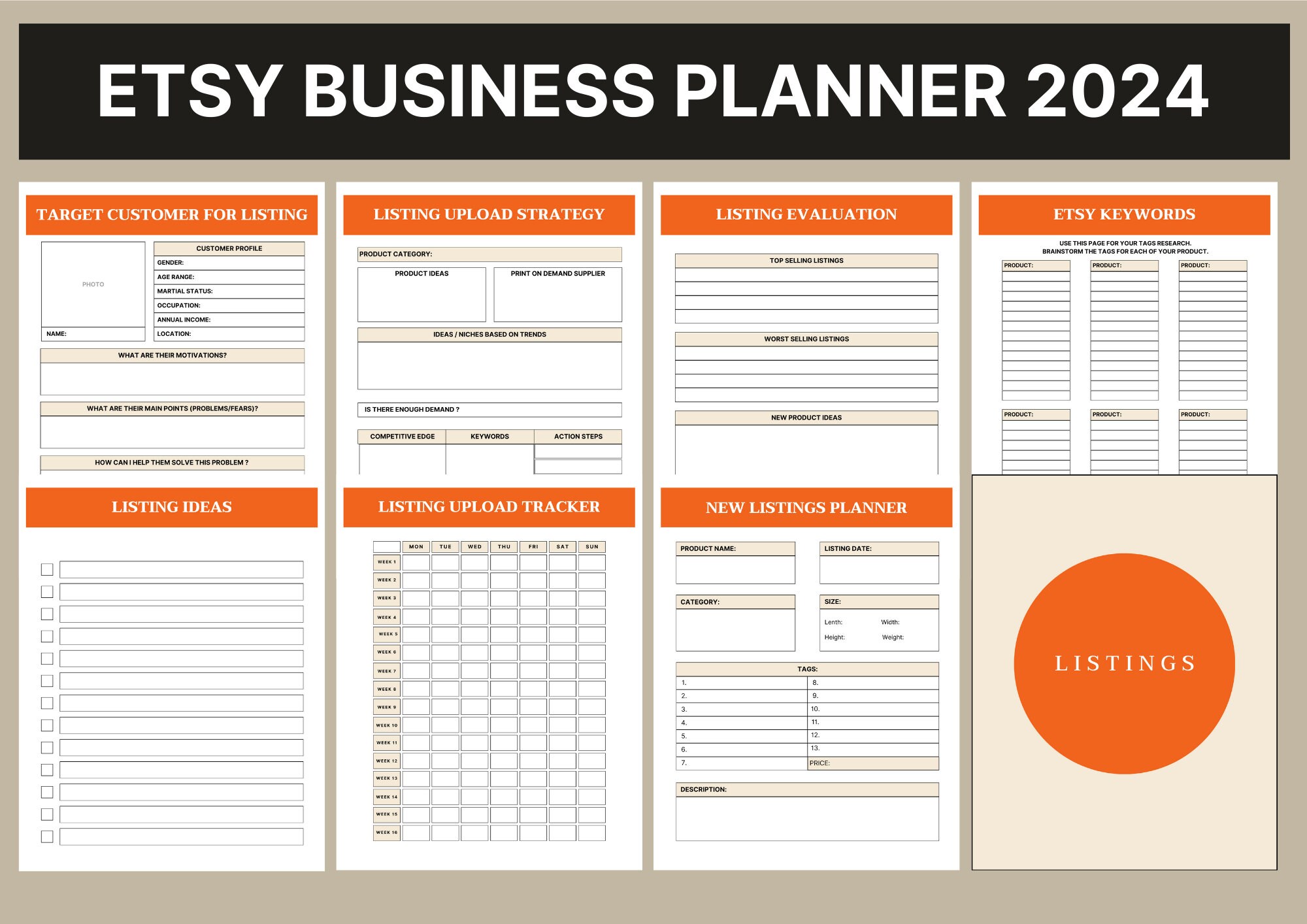 Ultimate Etsy Planner Business Planner 2024 Etsy Growth Planner Etsy ...