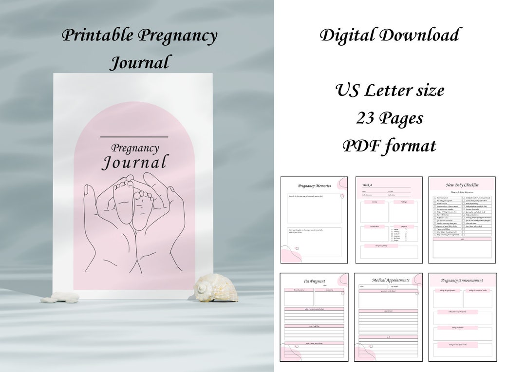 Pregnancy Journal Printable Printable Pregnancy Planner Expecting Mom ...