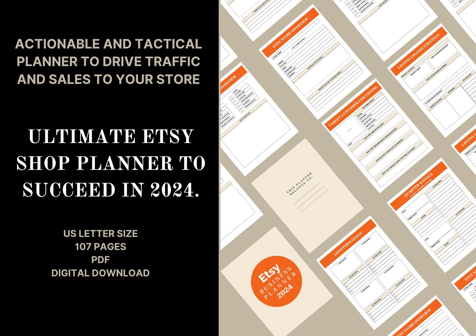 Ultimate Etsy Planner Business Planner 2024 Etsy Growth Planner Etsy
