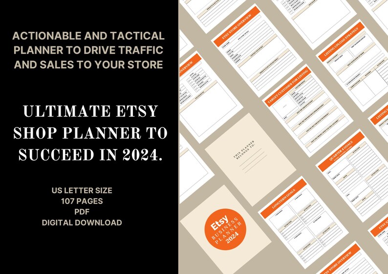 Ultimate Etsy Planner Business Planner 2024 Etsy Growth Planner Etsy Success Planner How to Sell ...