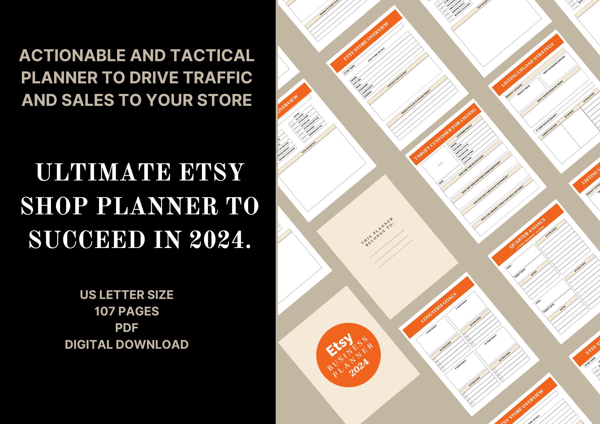 Ultimate Etsy Planner Business Planner 2024 Etsy Growth Planner Etsy Success Planner How to Sell ...
