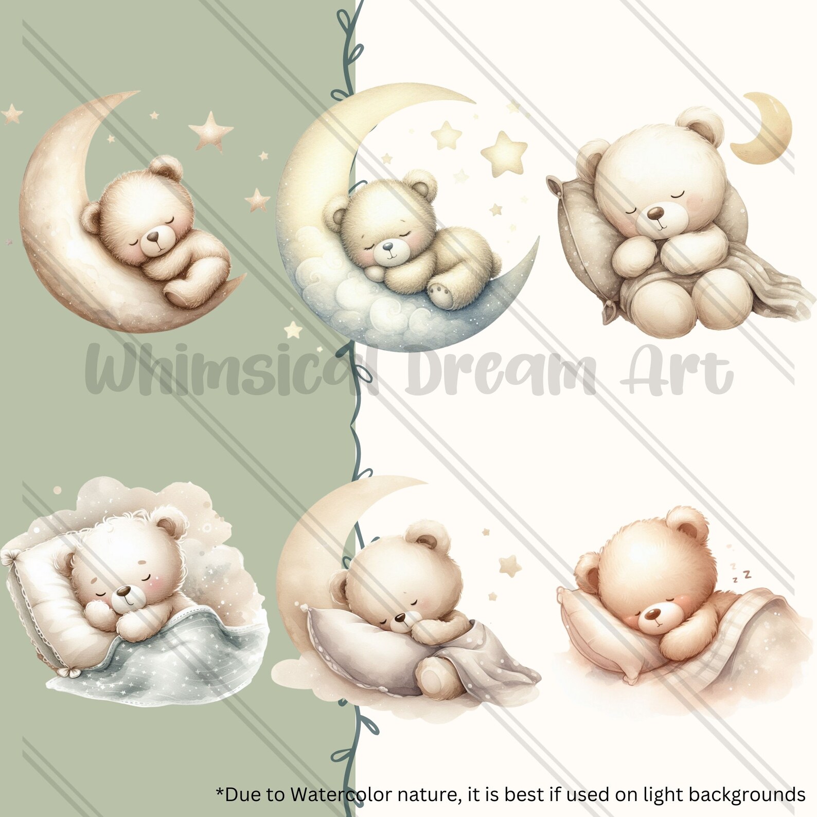 27 Watercolor Beige Teddy Bear Clipart, Neutral Baby Shower Clipart ...