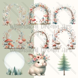 50 Boho Woodland Animals Clipart Watercolor Bundle, Commercial Use ...