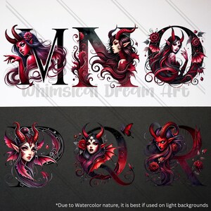 Lilith Clipart Decorative Letters, Uppercase Alphabet Set, Clipart Png ...