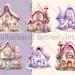 24 PNG Pastel Fairy House Watercolor Clipart, Cute Kids Art Download ...