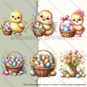 25 Watercolor Cute Easter Clipart Bundle, Spring Clipart, Easter Bunny ...