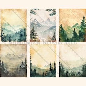 35 Mountain Junk Journal Printable Pages, Printable Hiking Junk Journal ...