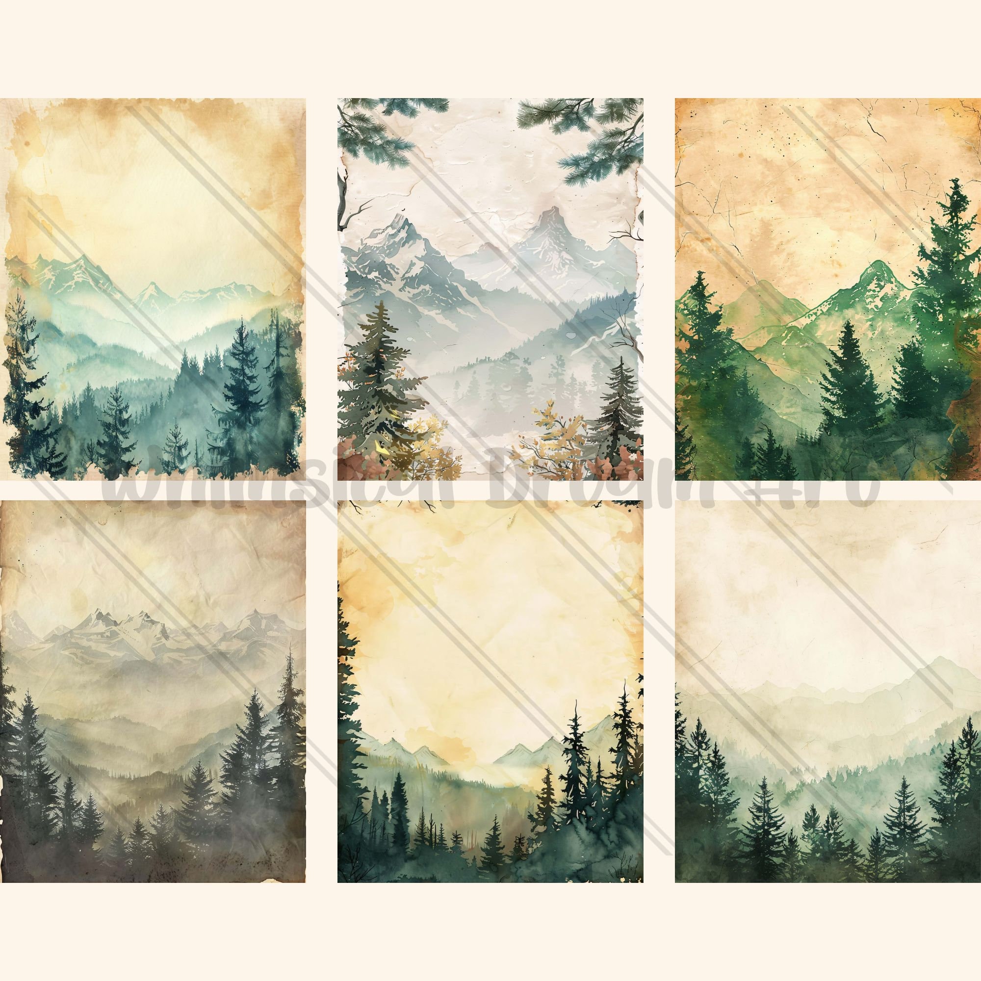 35 Mountain Junk Journal Printable Pages, Printable Hiking Junk Journal ...