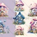 24 PNG Pastel Fairy House Watercolor Clipart, Cute Kids Art Download ...
